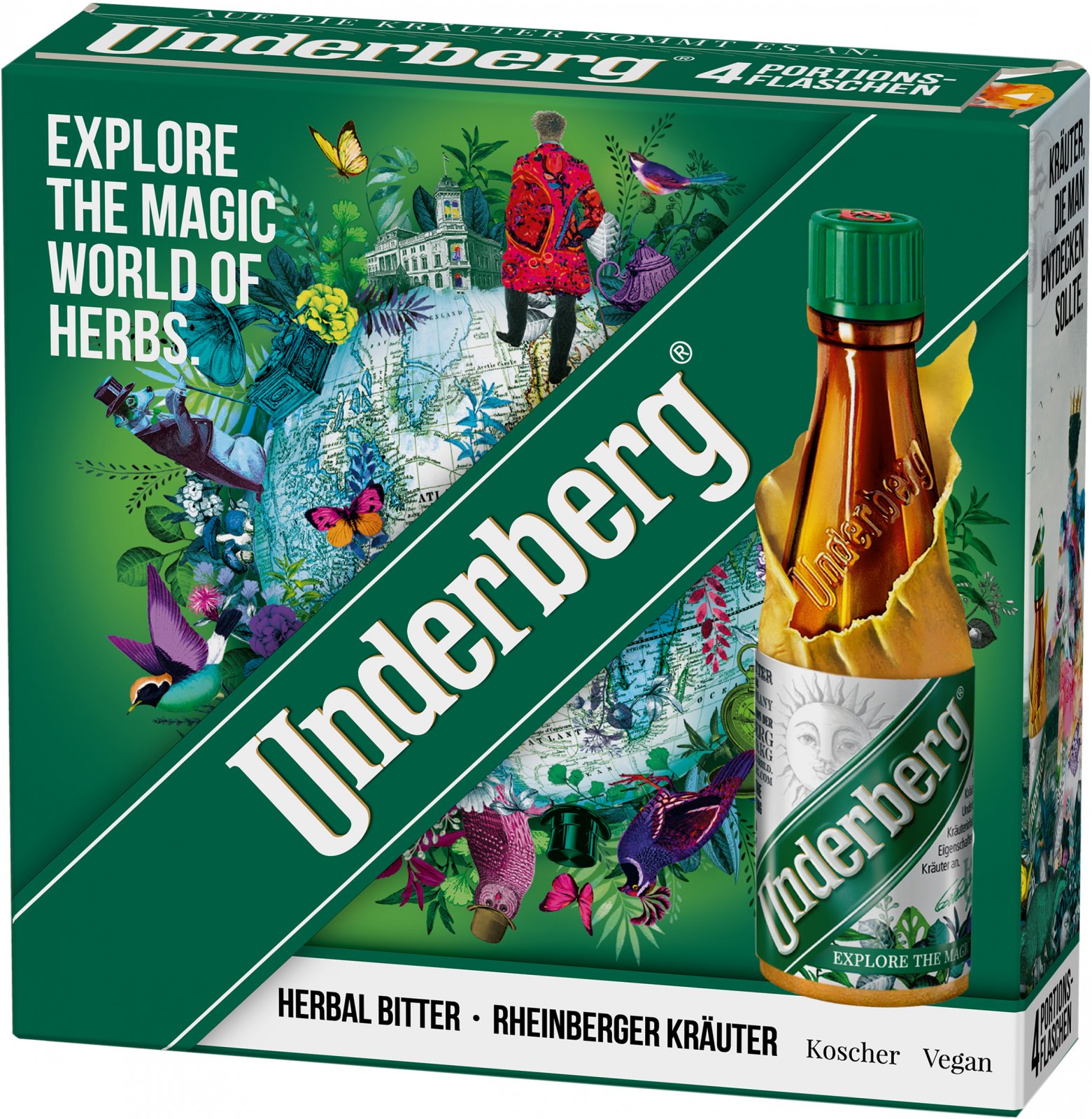 Underberg 4er-Portionsflaschen-Pack im Jubiläumskarton