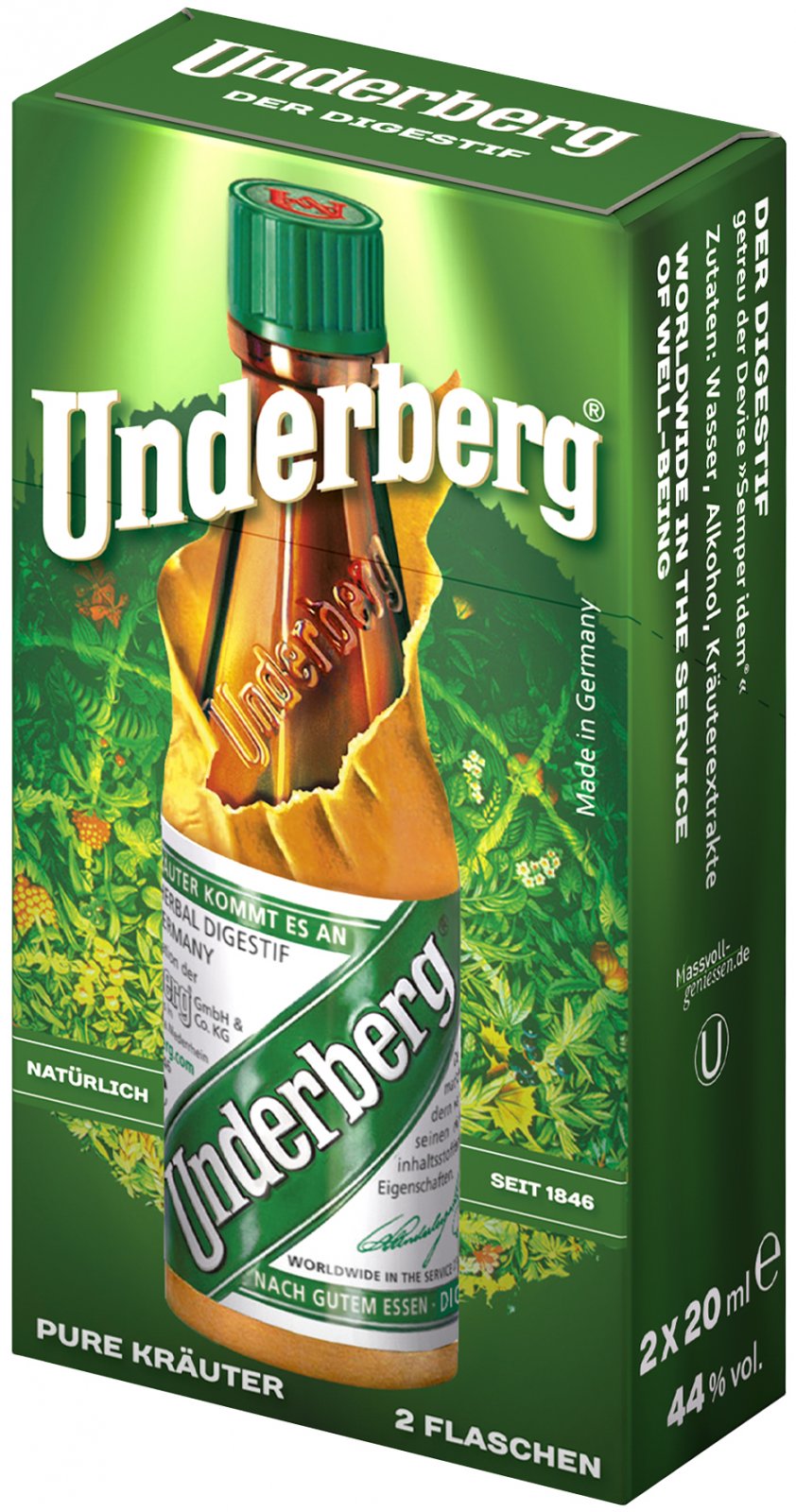 Underberg 2er-Pack Portionsflaschen im Underberg Shop k
