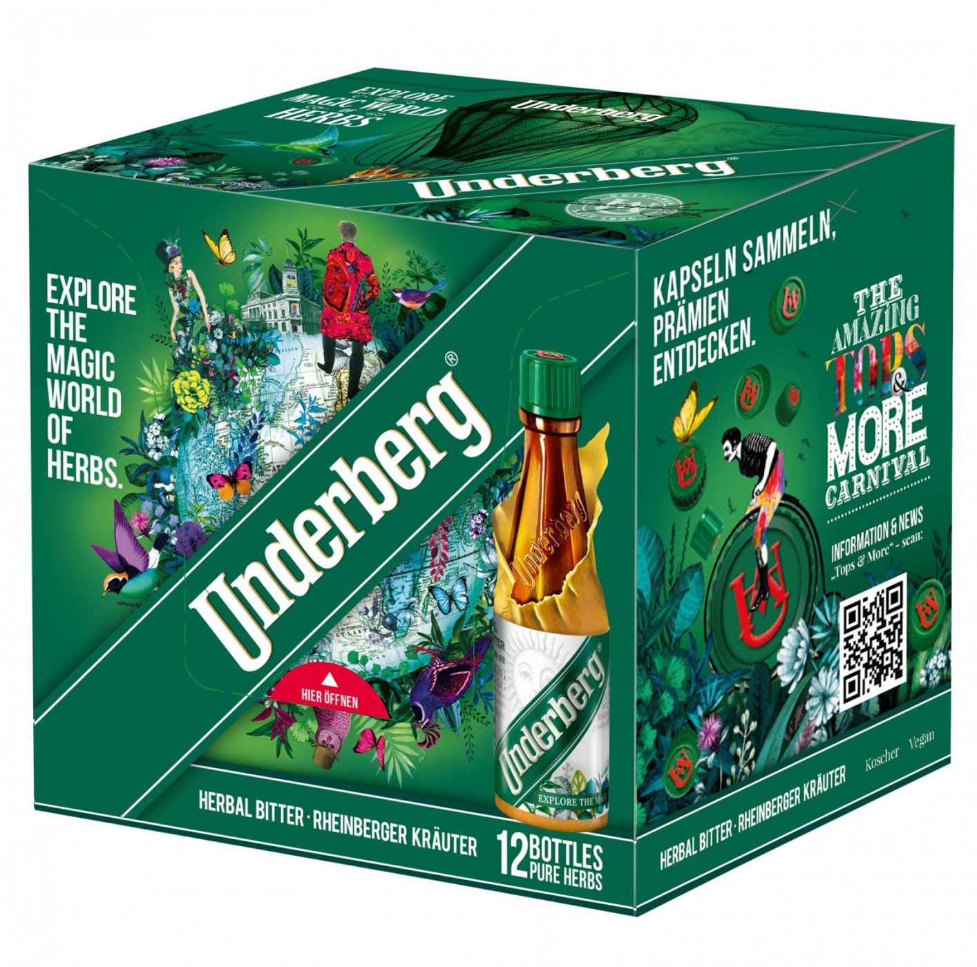 Underberg 12er-Pack Portionsflaschen in der 175 Jahre-J
