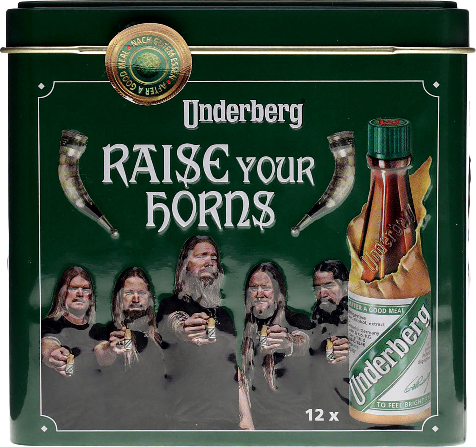 Underberg 12er Schmuckdose Heavy Metal mit 12 Portionsf