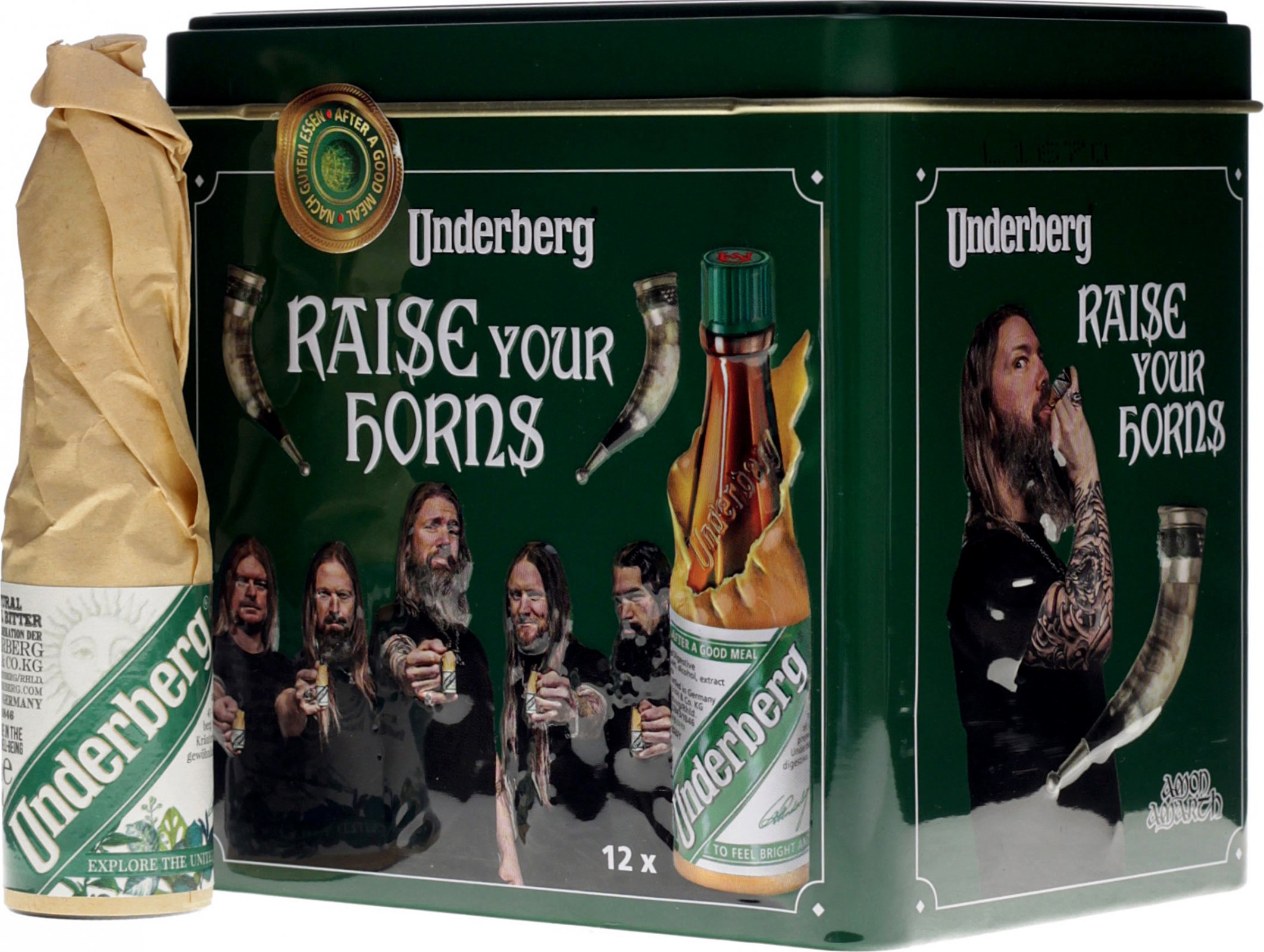 Underberg 12er Schmuckdose Heavy Metal mit 12 Portionsf